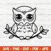 Owl Svg Outline Cut File. Baby Owl Svg, Cute Owl Svg. Woodland Animal ...