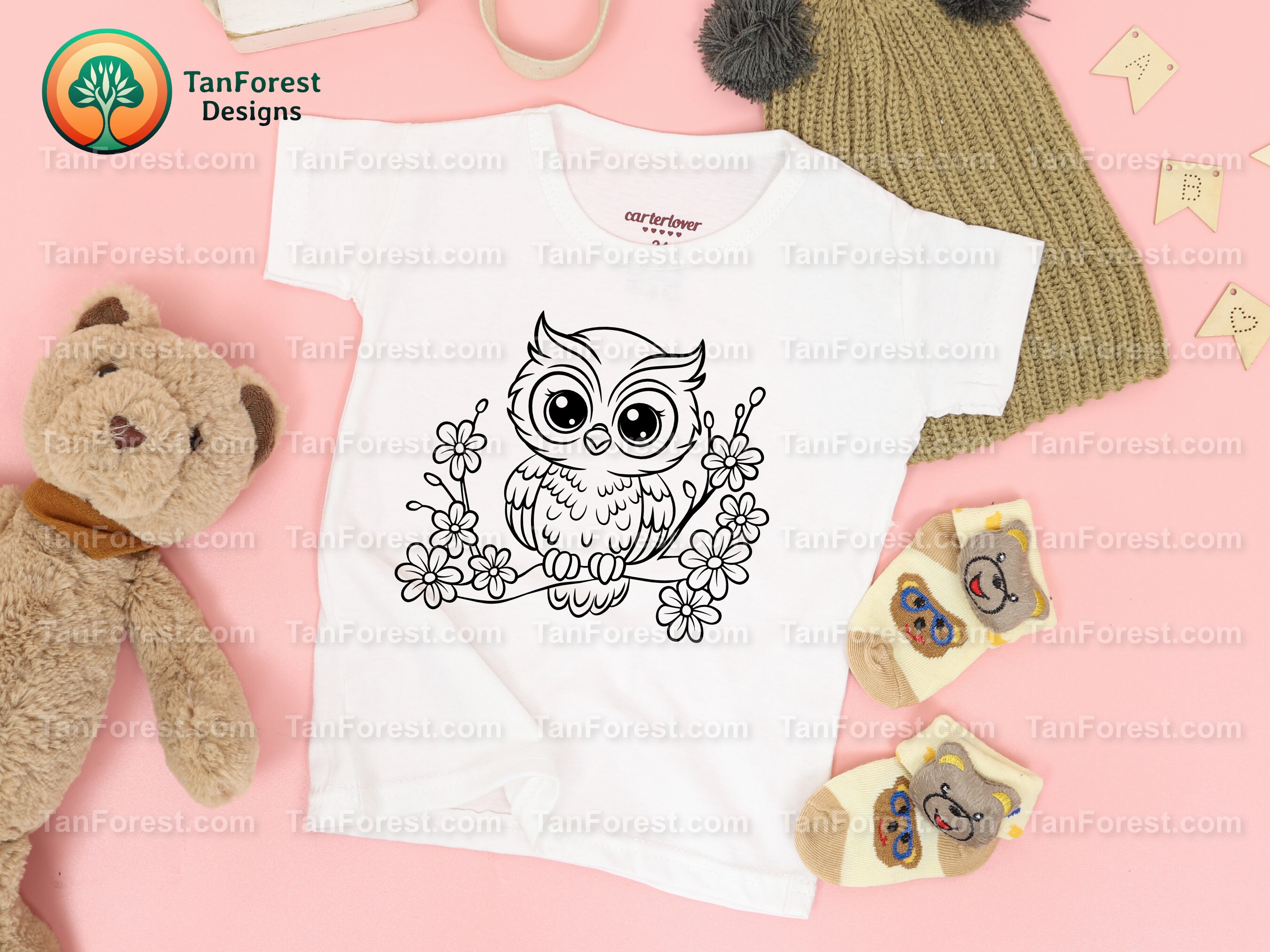 Owl SVG Outline Cut File. Baby Owl Svg Floral Cute Owl Svg. - Etsy UK