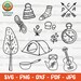 Camping SVG Outline Bundle. Outdoor Clipart, Hand Drawn Doodle ...