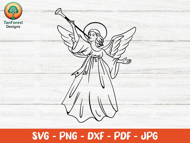 3 Angels Svg Solid and Outline Hand Drawn Angel Angelic - Etsy UK