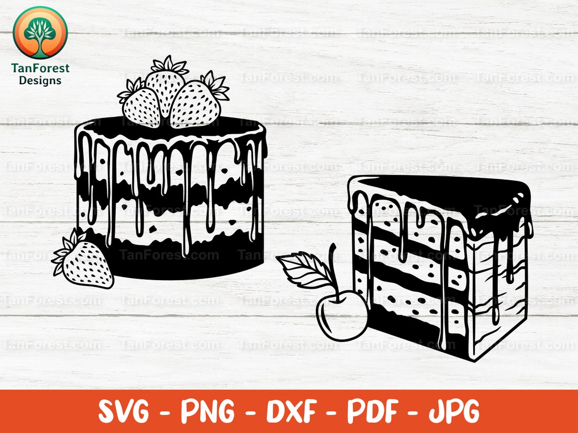 Cake SVG Bundle, Baking Svg, Cake Clipart, Cake Slice Svg, Dessert Svg ...