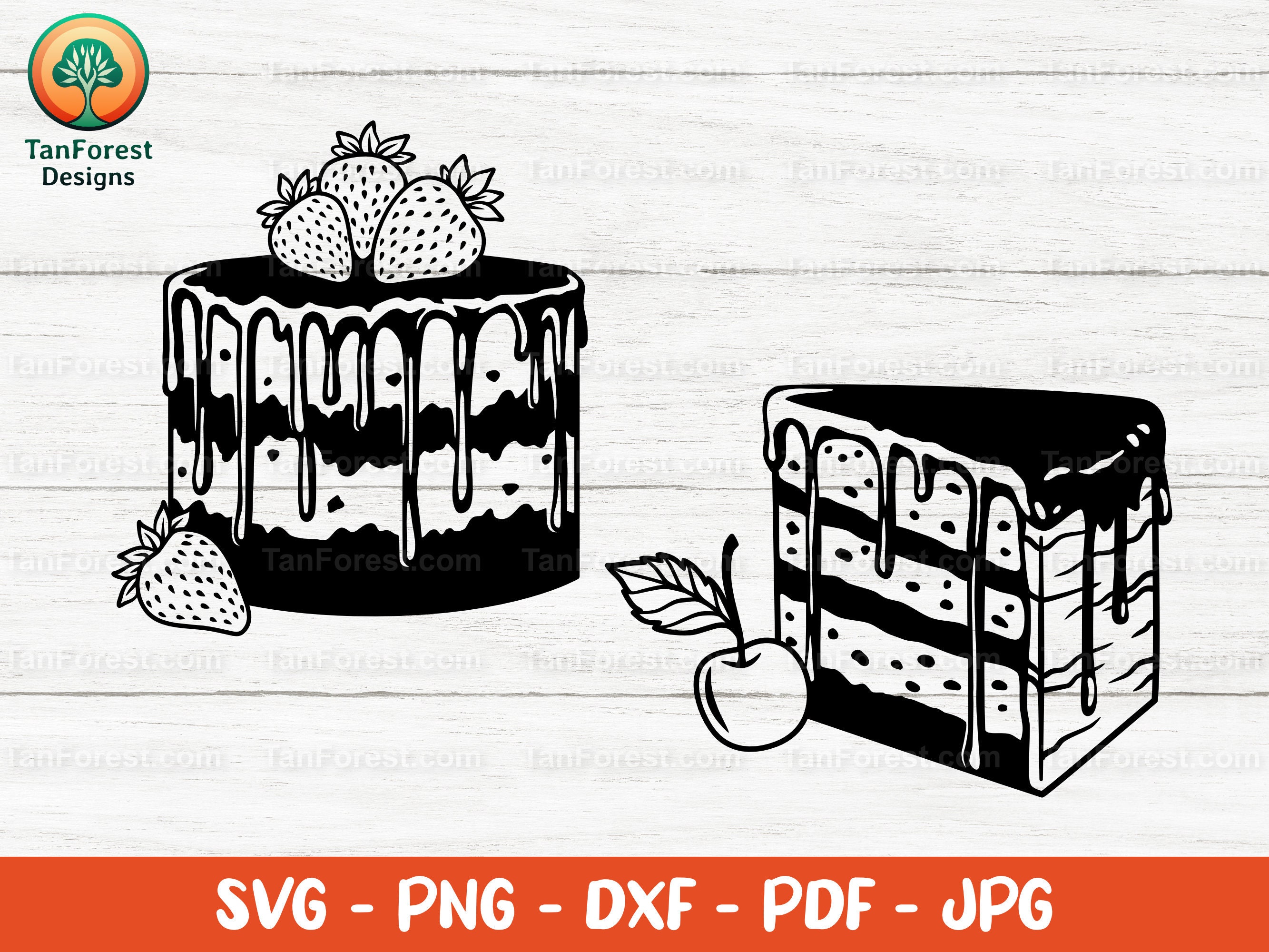 Cake SVG Bundle, Baking Svg, Cake Clipart, Cake Slice Svg, Dessert Svg ...