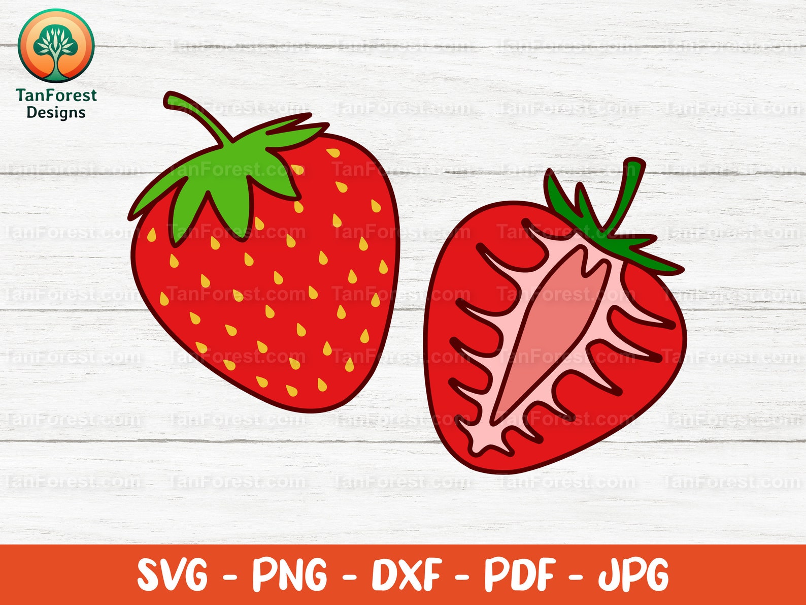Strawberry SVG and Sliced Strawberry SVG Layered and Outline ...