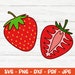 Strawberry SVG and Sliced Strawberry SVG Layered and Outline ...