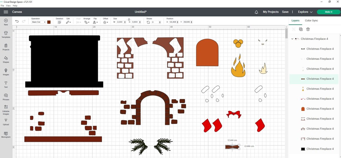 Christmas Fireplace Svg Layered Fireplace Svg Fireplace Svg - Etsy