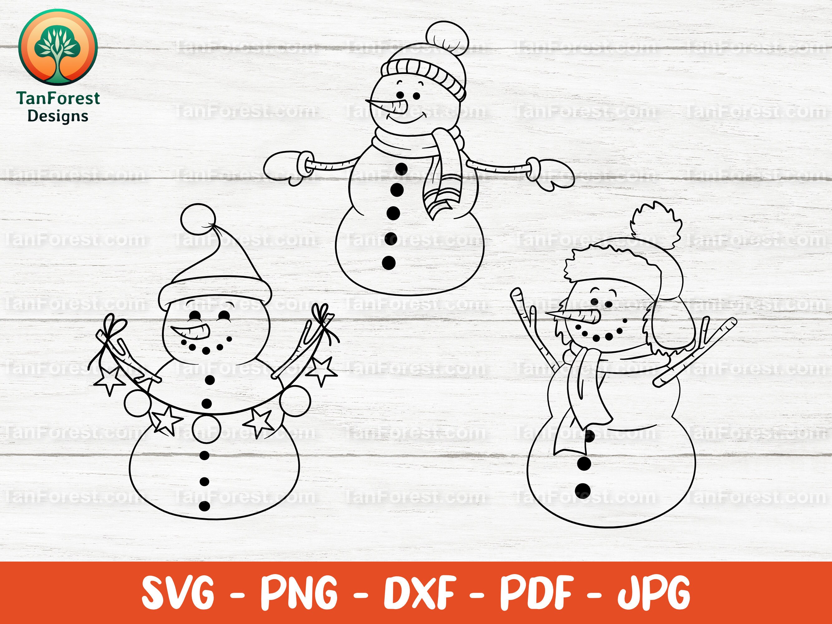 Snowman Svg Layered and Outline, Cute Snowman Svg, Snowman Clipart ...