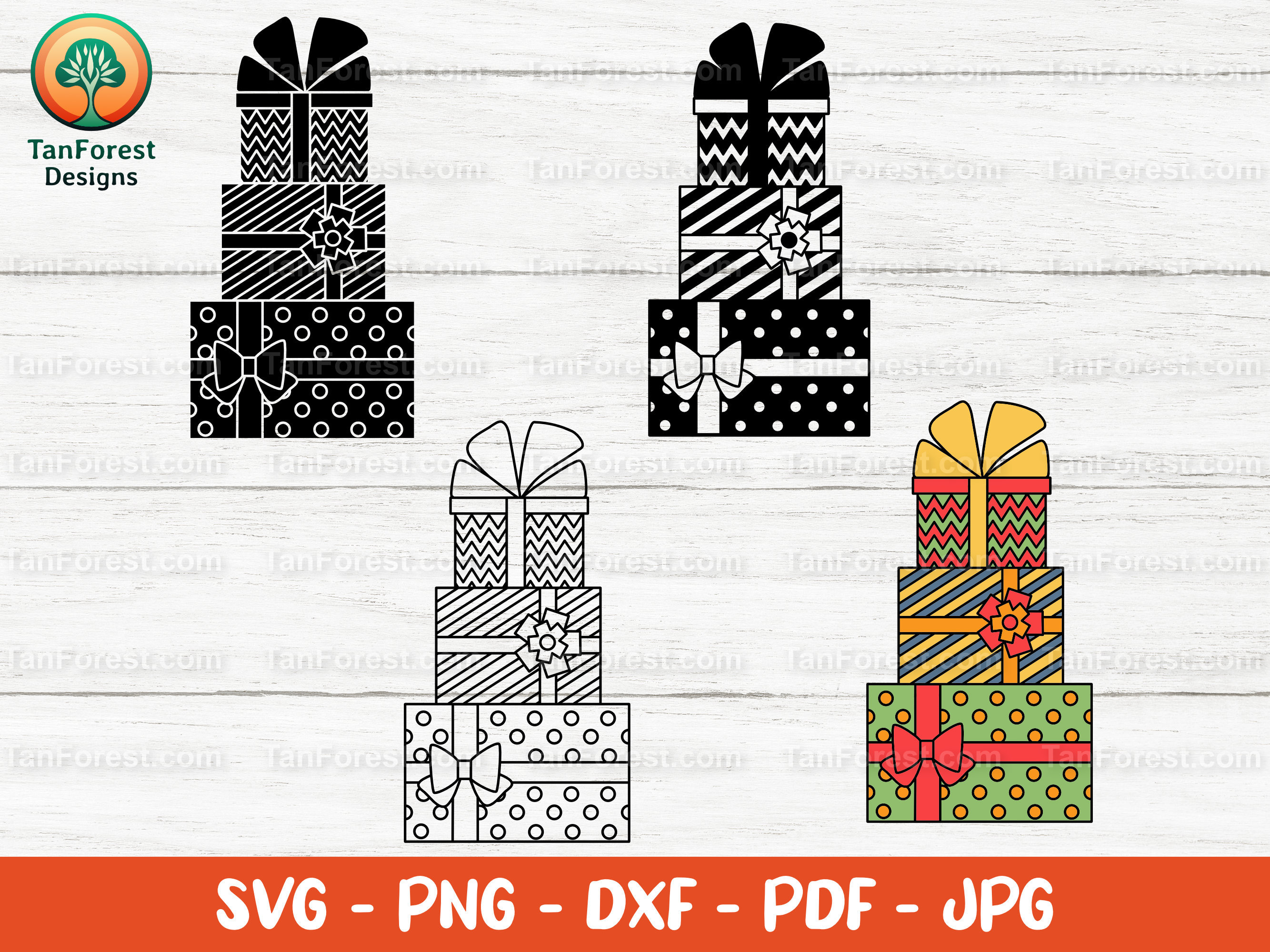 Pile of Presents Svg Layerd Outline Pile of Gift Boxes Svg - Etsy UK