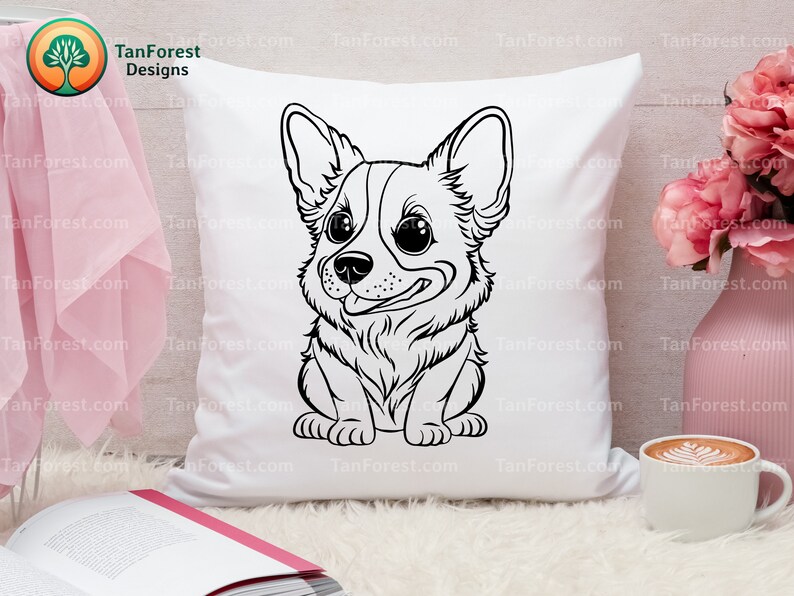 Corgi SVG Outline Cut File Corgi Clipart Corgi Vector Cute - Etsy UK
