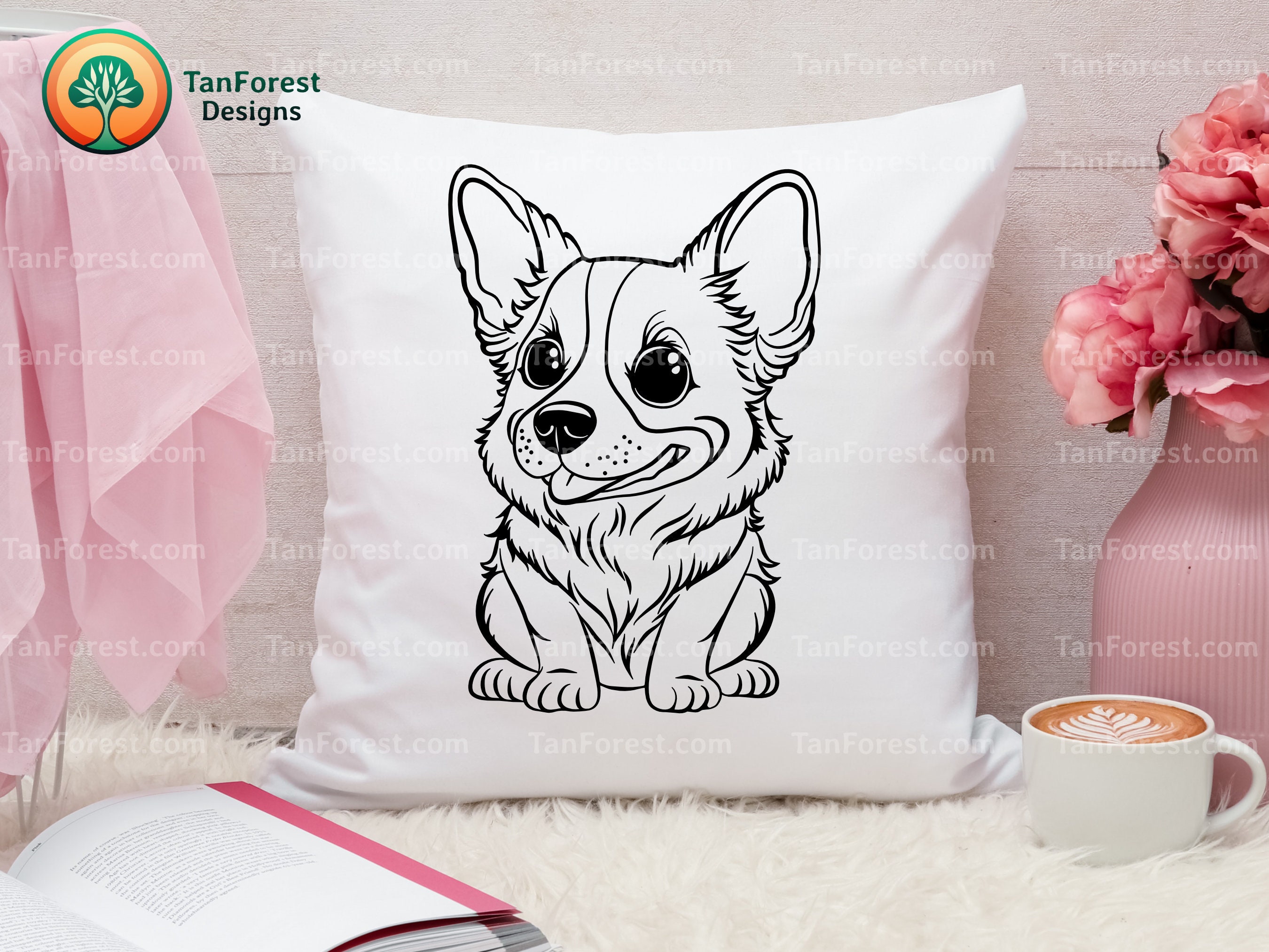 Corgi SVG Outline Cut File Corgi Clipart Corgi Vector Cute - Etsy UK