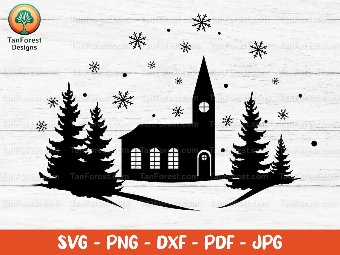 Winter Scene Svg Christmas Scene Svg Snowy Scenery Svg - Etsy UK