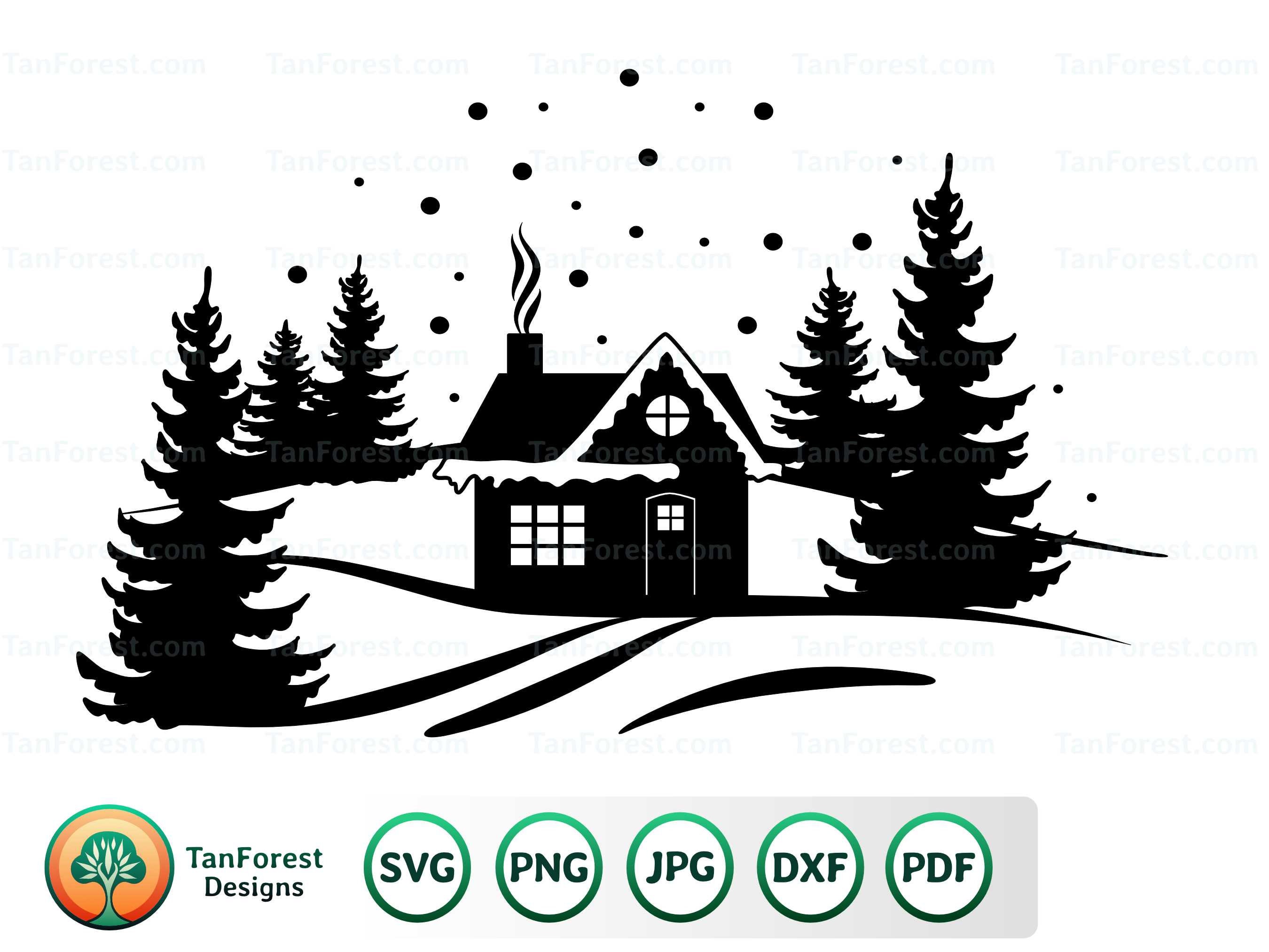 Winter Scene Svg Christmas Scene Svg Snowy Scenery Svg - Etsy UK