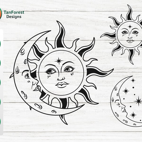 Moon and Sun Designs - Etsy