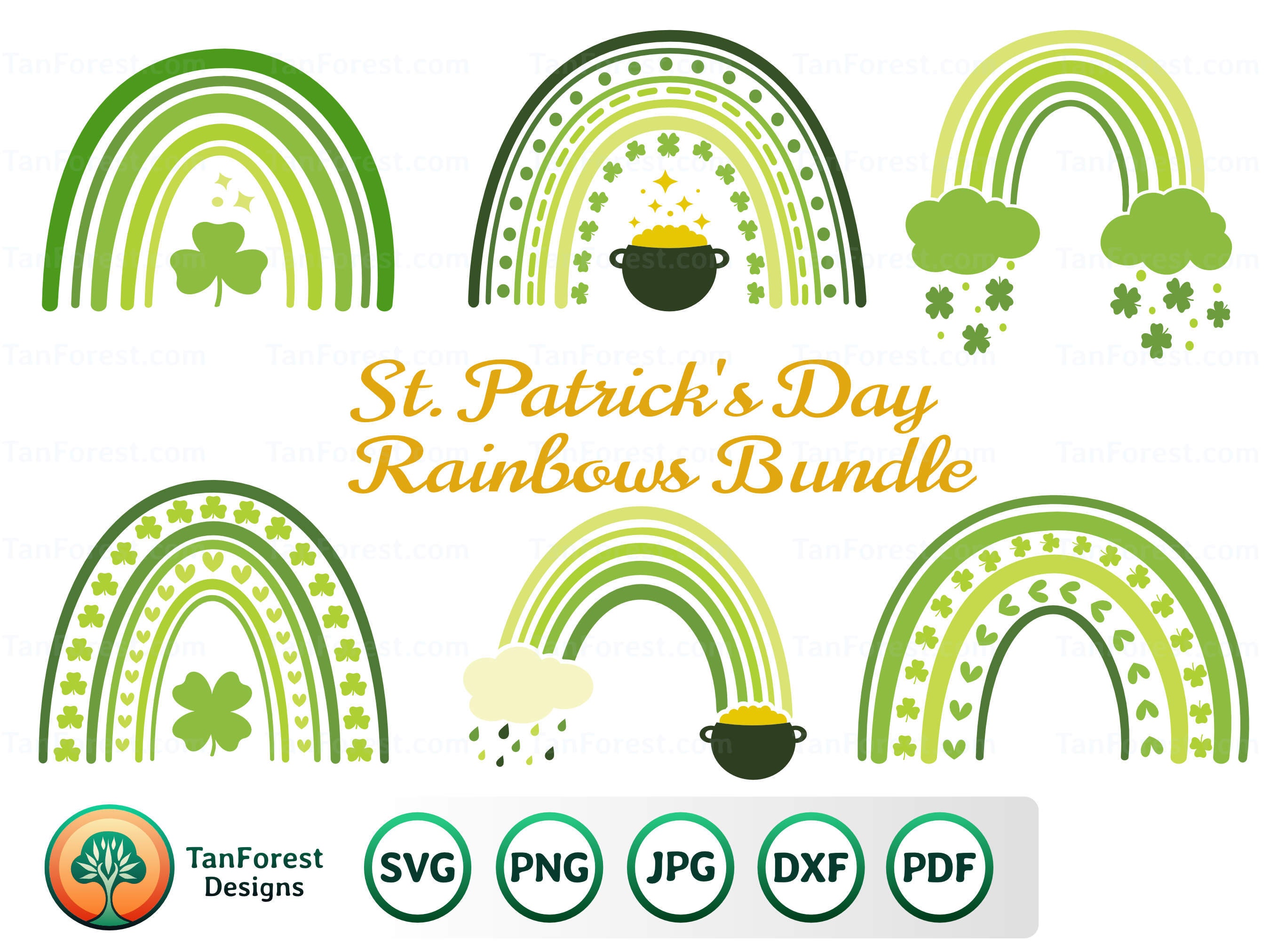 St Patricks Day Rainbow Svg Bundle Layered. St Patricks - Etsy