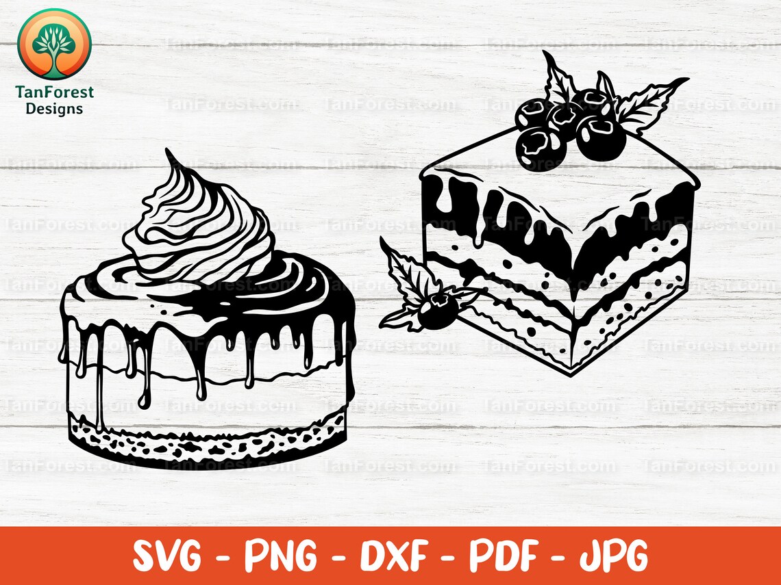 Cake SVG Bundle, Baking Svg, Cake Clipart, Cake Slice Svg, Dessert Svg ...