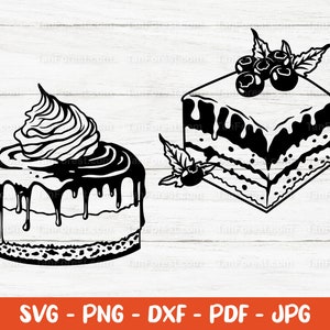Cake SVG Bundle, Baking Svg, Cake Clipart, Cake Slice Svg, Dessert Svg ...