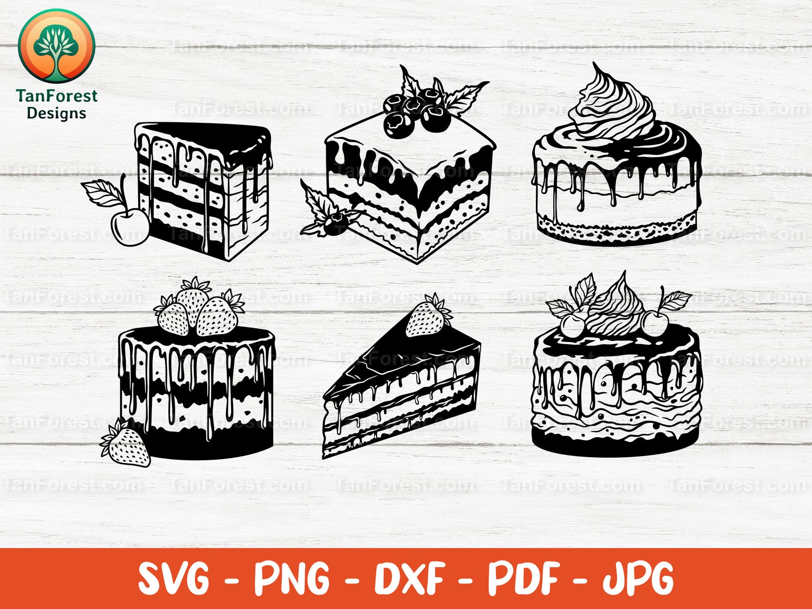 Cake SVG Bundle, Baking Svg, Cake Clipart, Cake Slice Svg, Dessert Svg ...