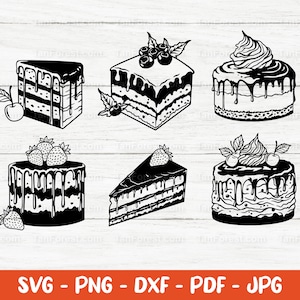 Cake SVG Bundle, Baking Svg, Cake Clipart, Cake Slice Svg, Dessert Svg ...
