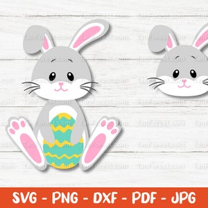 Easter Bunny Svg Layered, Bunny Svg, Easter Svg, Easter Bunny Clipart ...
