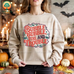 Bubble Bubble Toil and Trouble SVG, Halloween Witch Quote, Cauldron ...