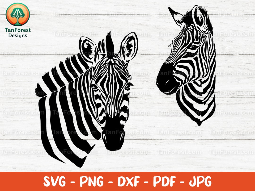 Zebra SVG Cut Files, Zebra Vector Set, Zebra Clipart, Zebra Head, Zebra ...