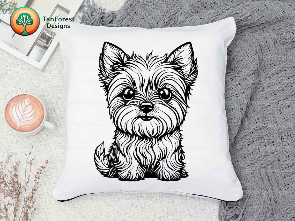 Yorkshire Terrier Svg Outline. Yorkie Svg Cute Yorkie Kawaii - Etsy UK