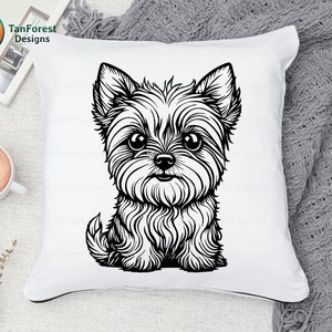 Yorkshire Terrier Svg Outline. Yorkie Svg, Cute Yorkie, Kawaii Dog ...