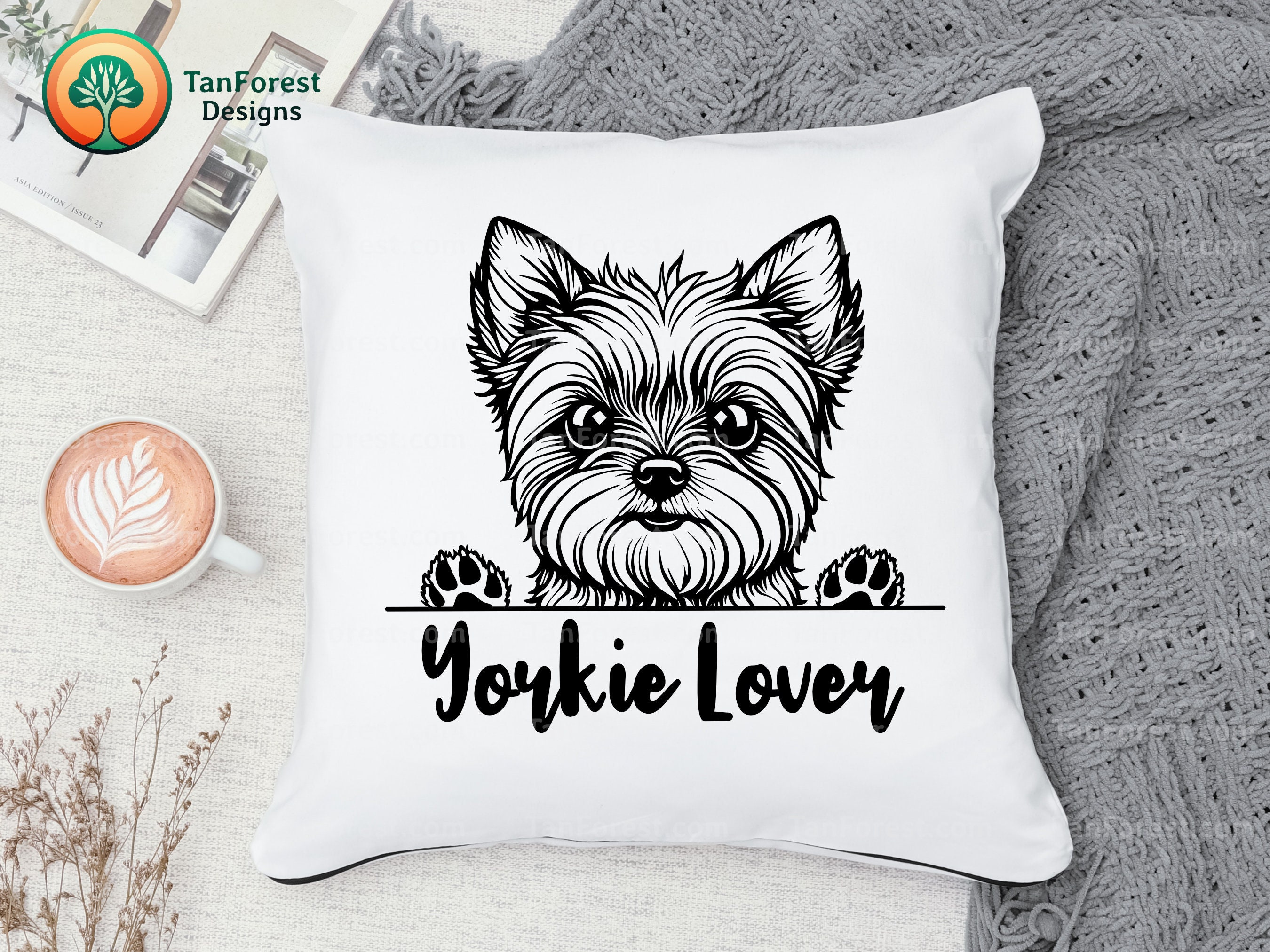 Peeking Yorkie SVG Outline Cut File. Yorkshire Terrier Svg - Etsy UK