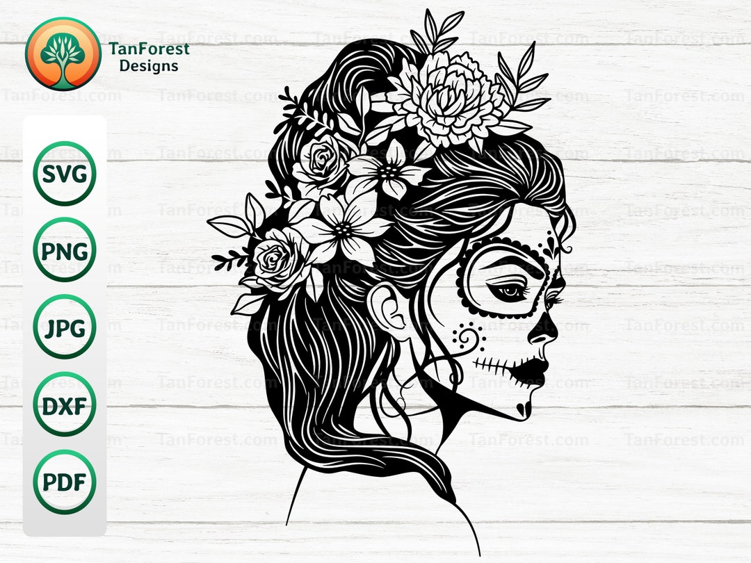 Catrina Svg Sugar Skull Svg Lady Dead Svg La Muerte Svg - Etsy