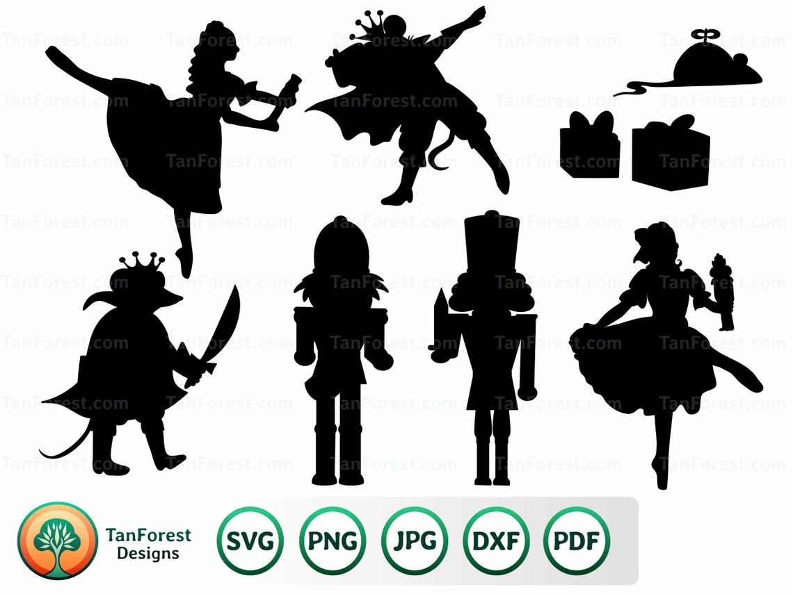 The Nutcracker SVG Outline & Solid Nutcracker Bundle Clipart - Etsy