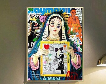 Virgin Mary Poster - Etsy