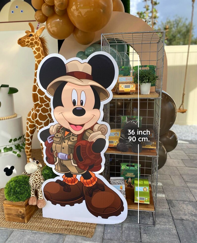 Mickey Safari Birthday Party Props Mickey Mouse Party - Etsy