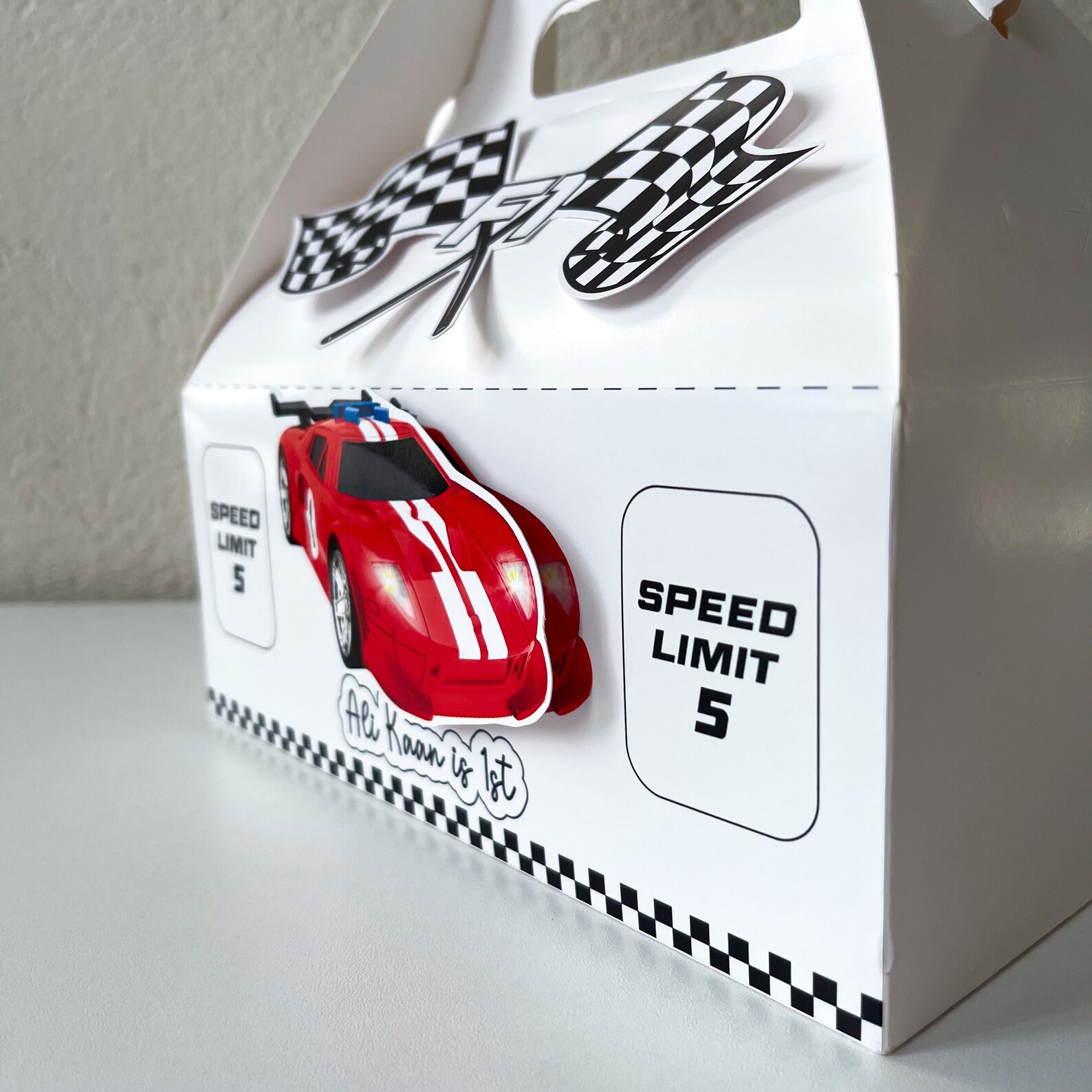 Two Fast Race Car Gable Box Race Car Birthday Party Favors - Etsy