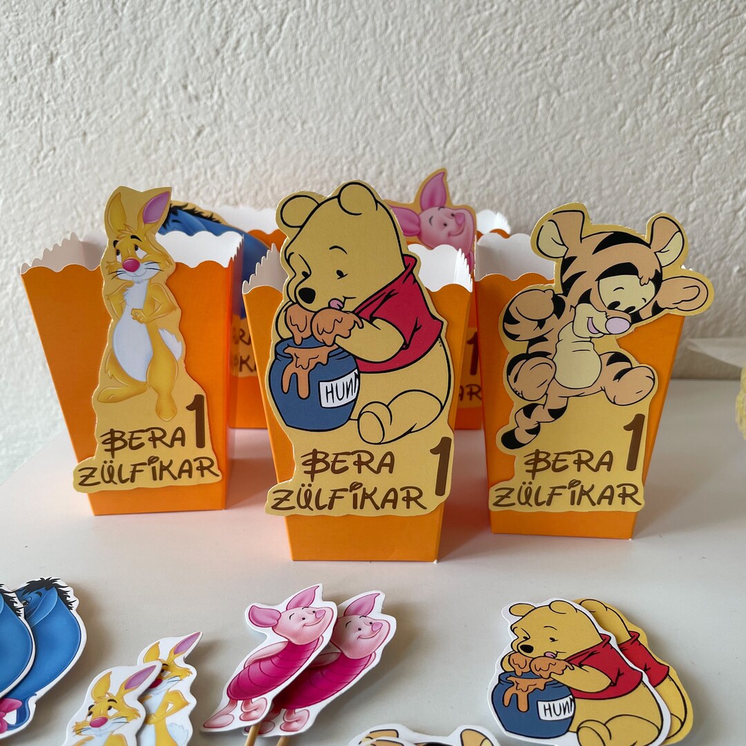 Winnie the Pooh Birthday Party Popcorn Box Honey Bear Party - Etsy