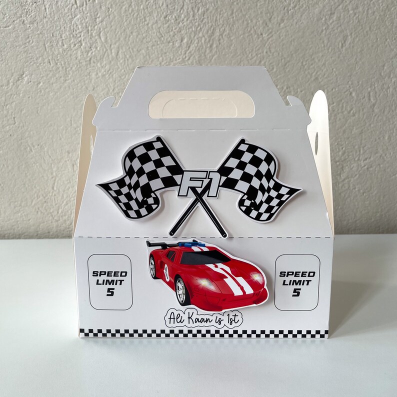 Two Fast Race Car Gable Box Race Car Birthday Party Favors - Etsy