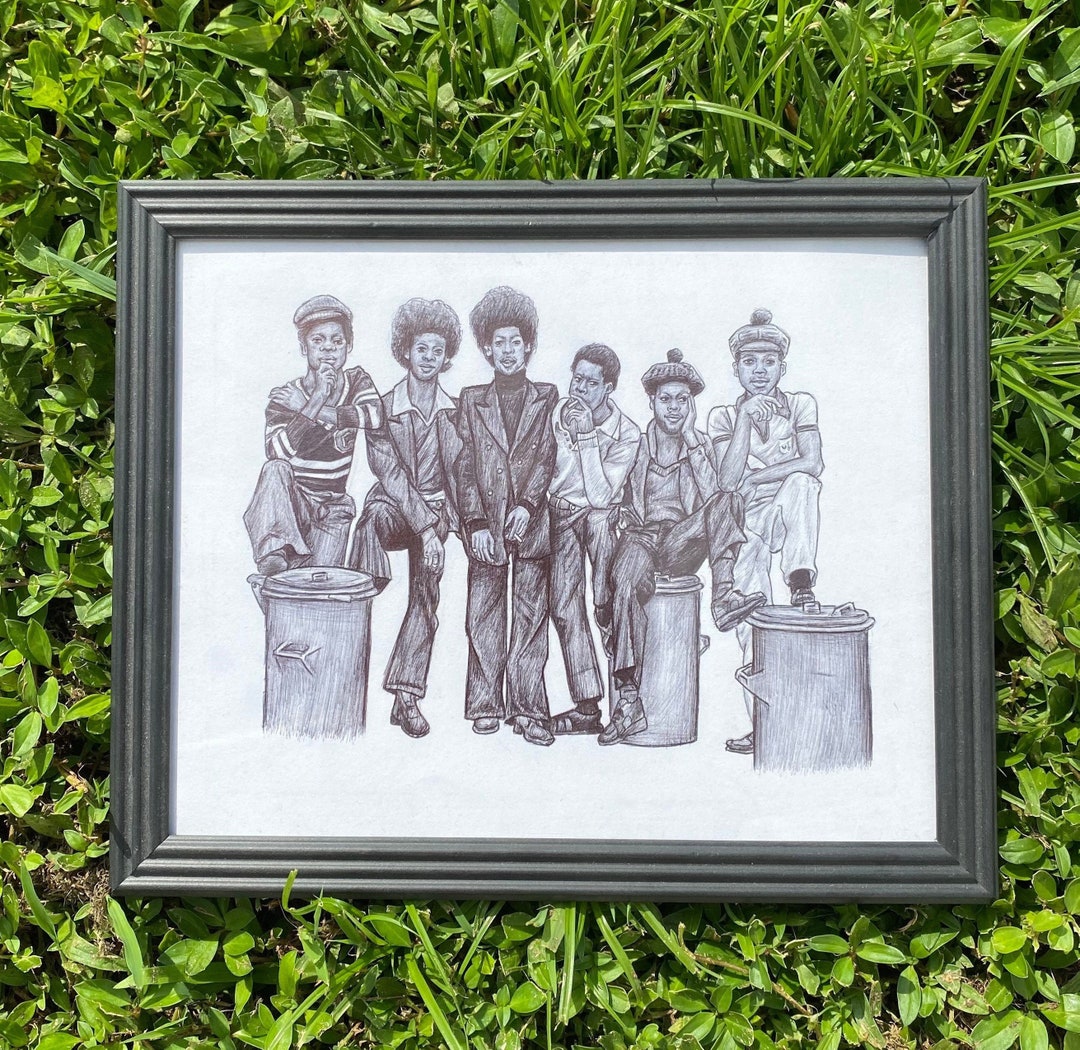 70s Style Men Pen Drawing – Original 8x10in Wall Art - Etsy