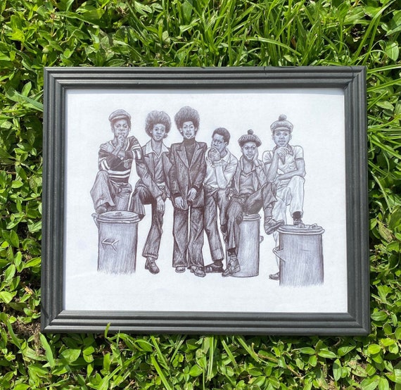 70s Style Group of Men Pen Drawing Wall Art 8x10in Wall - Etsy