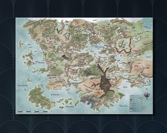 Forgotten Realms Map Canvas - Etsy