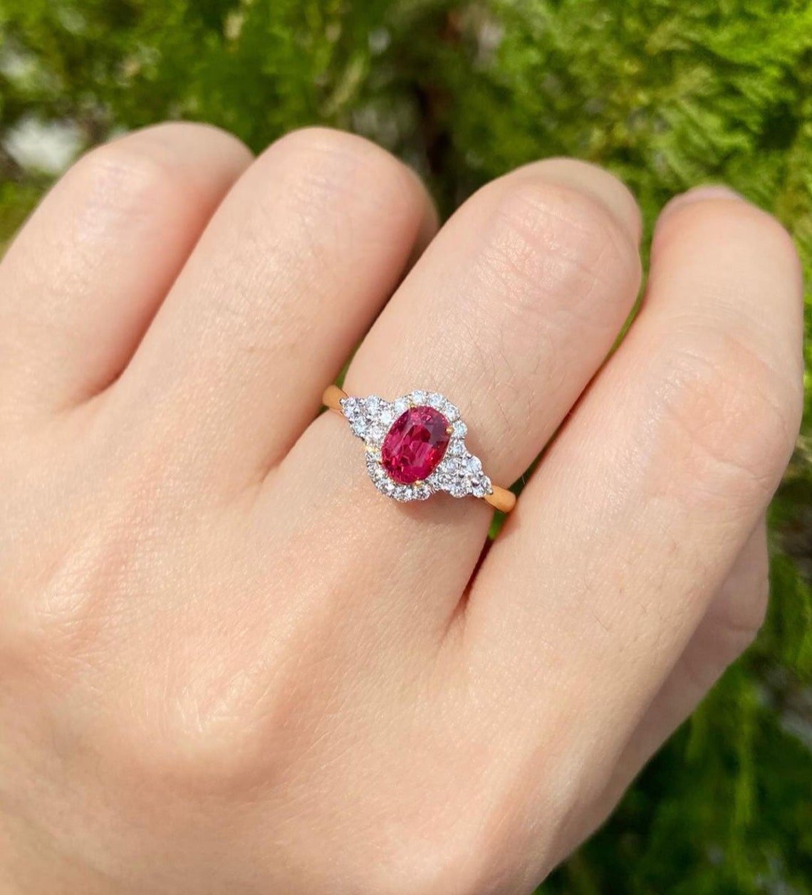 Gorgeous Mahenge Spinel Ring Oval Cut Spinel Ring Vintage - Etsy