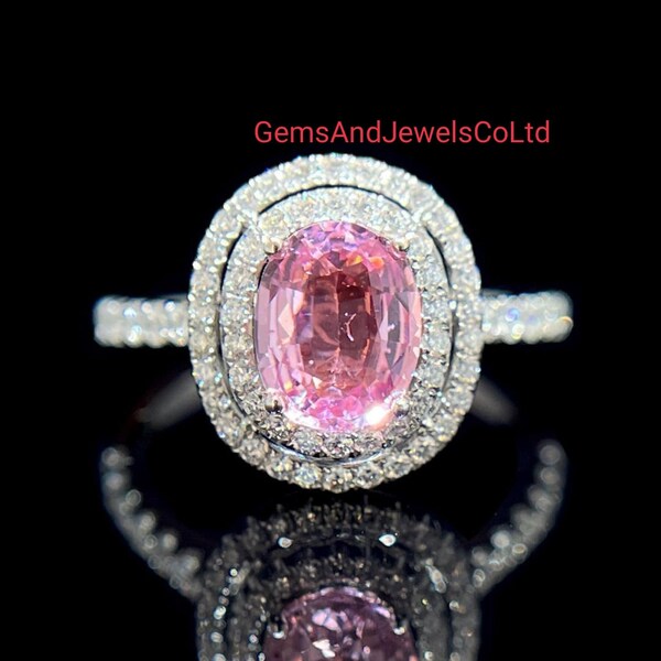 Padparadscha Sapphire Ring - Etsy