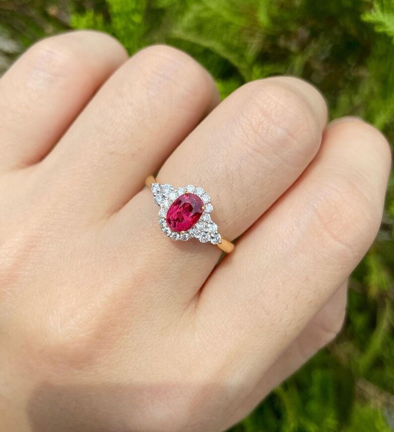 Gorgeous Mahenge Spinel Ring Oval Cut Spinel Ring Vintage - Etsy