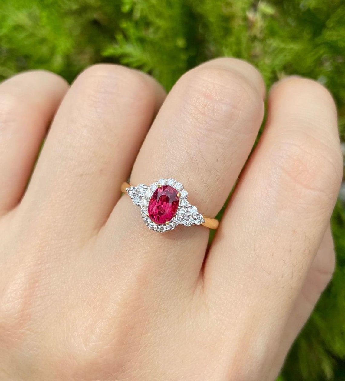 Gorgeous Mahenge Spinel Ring Oval Cut Spinel Ring Vintage - Etsy