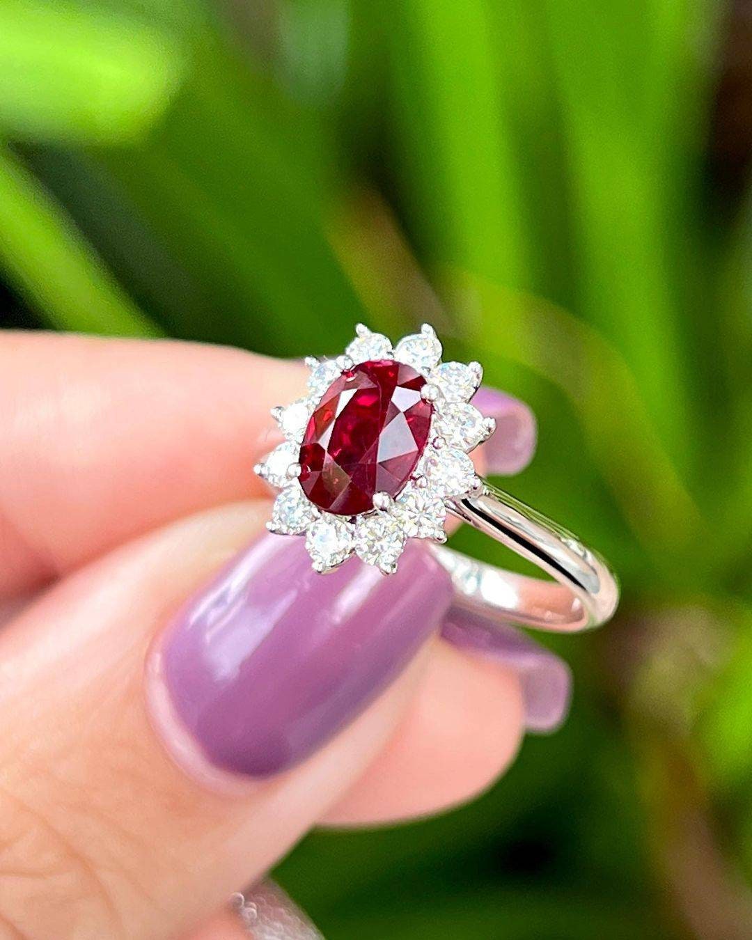 Red Spinel Ring Gorgeous Red Spinel Ring 925 Sterling Silver Wedding ...