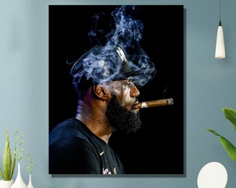 Lebron James Smoking Cigar Poster - Etsy