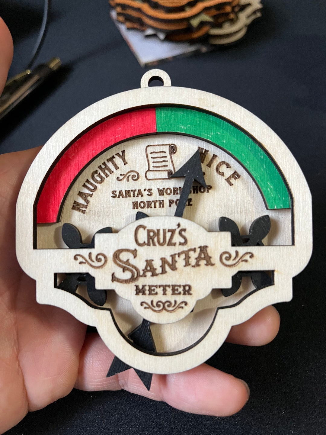 Santa Meter Christmas Ornament - Etsy