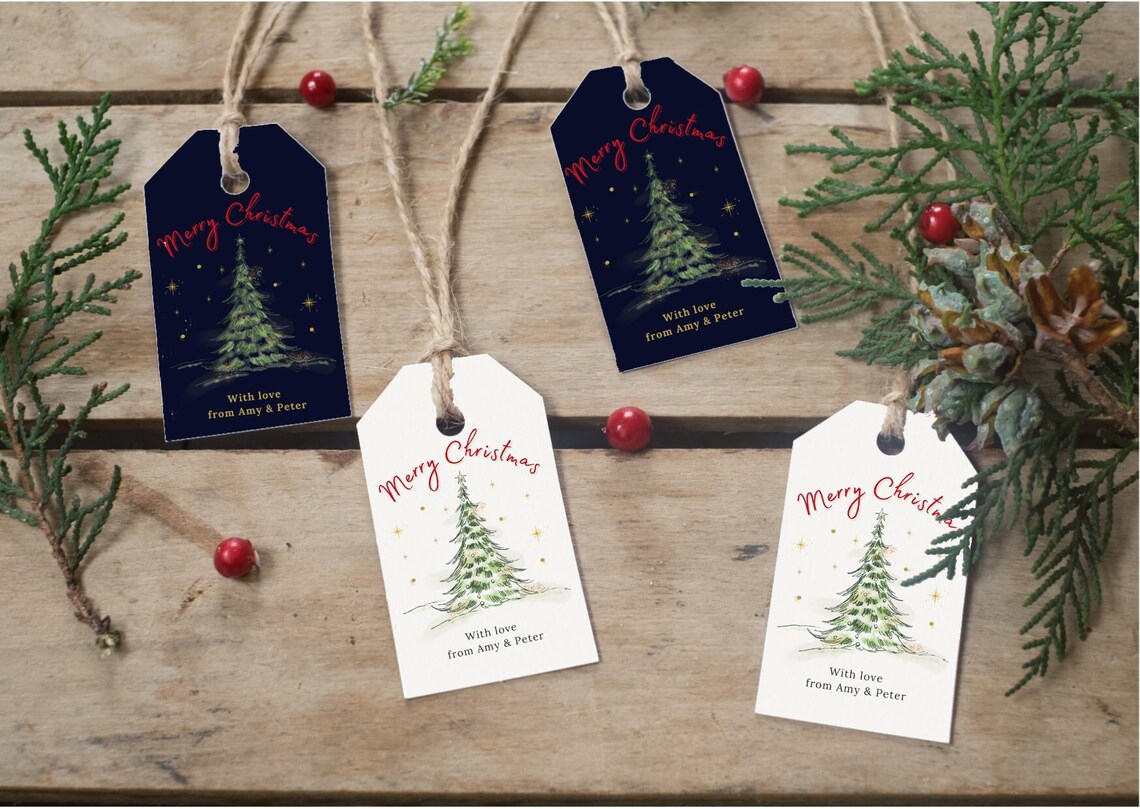 Editable Instant Download and Printable Christmas Gift Tags - Etsy