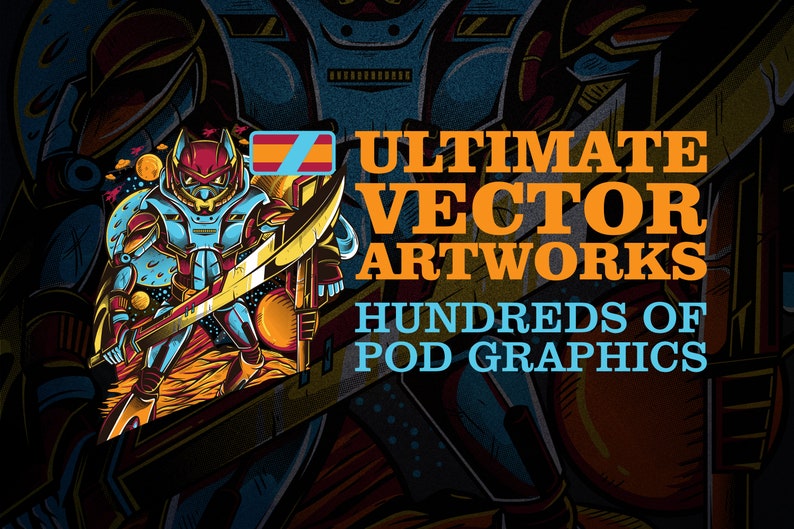 Ultimate Vector Artwork Digital Arts for Print on Demand Tshirt Design ...