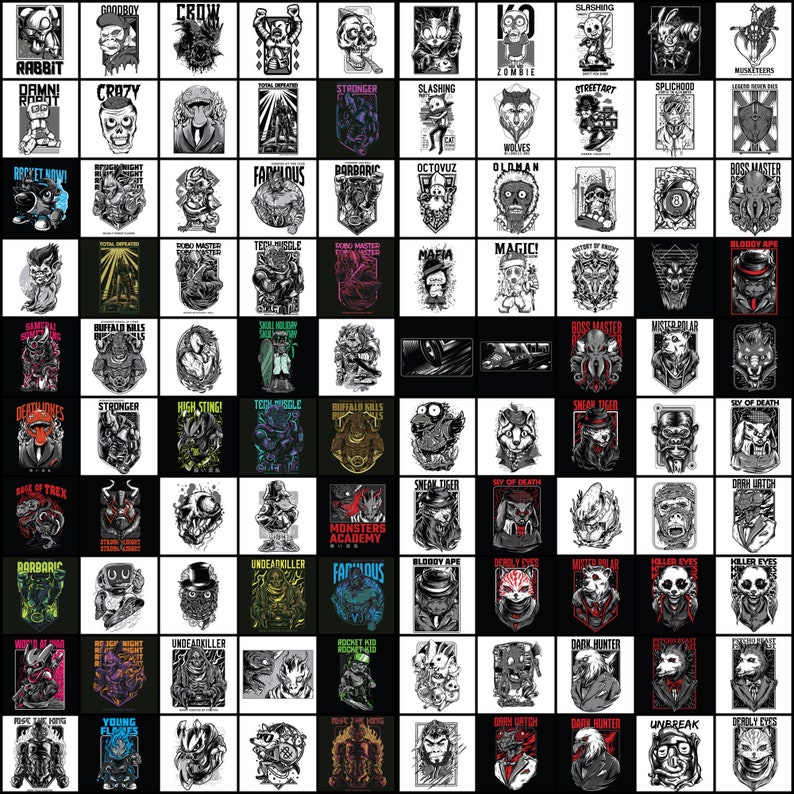 Ultimate Vector Artwork Digital Arts for Print on Demand Tshirt Design ...