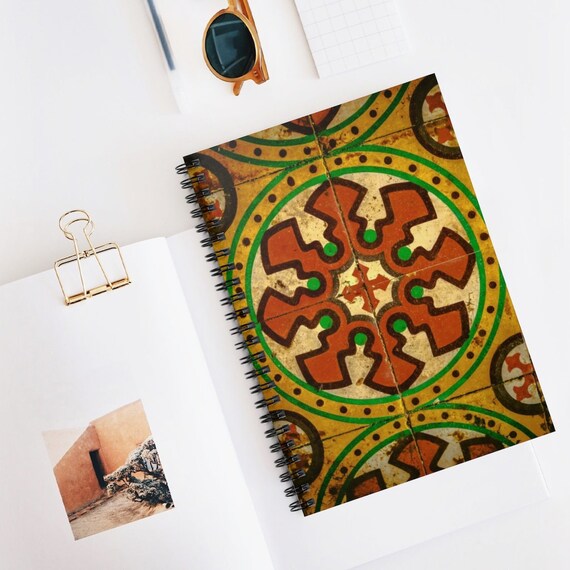 Aruba Mosaic Tile Design Spiral Bound Notebook - Etsy