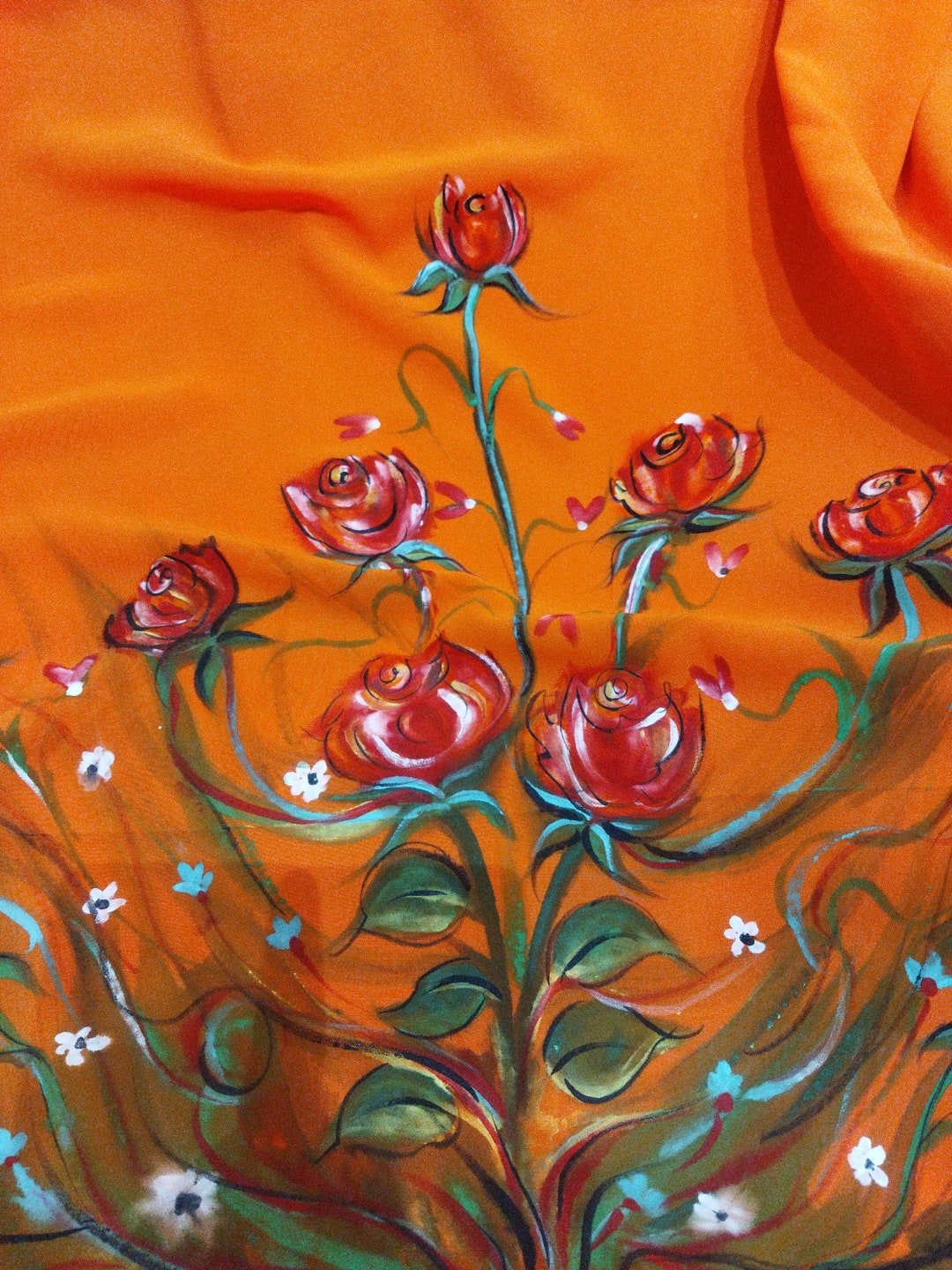 Hand Painted Collection, Georgette Stuff, Fabric Collection, Floral ...