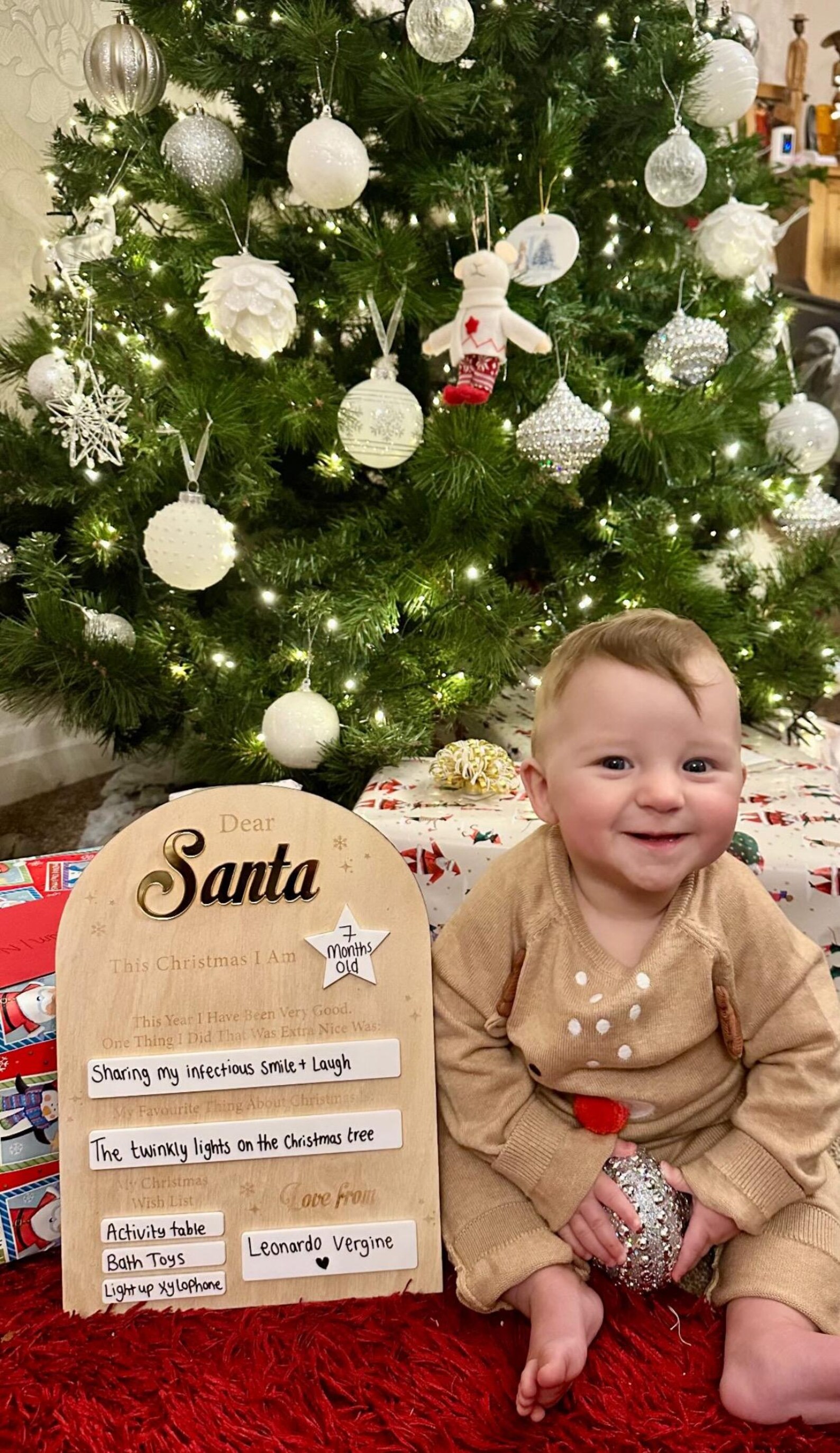 Letter to Santa Board With Pen, Xmas Wooden Reusable Photo Prop ...